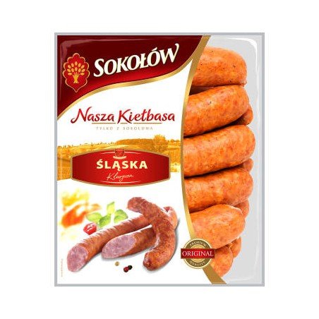 4007 SOKOLOW BBQ SILESIAN SAUSAGE 550G / NASZA KIELBASA SLASKA BBQ